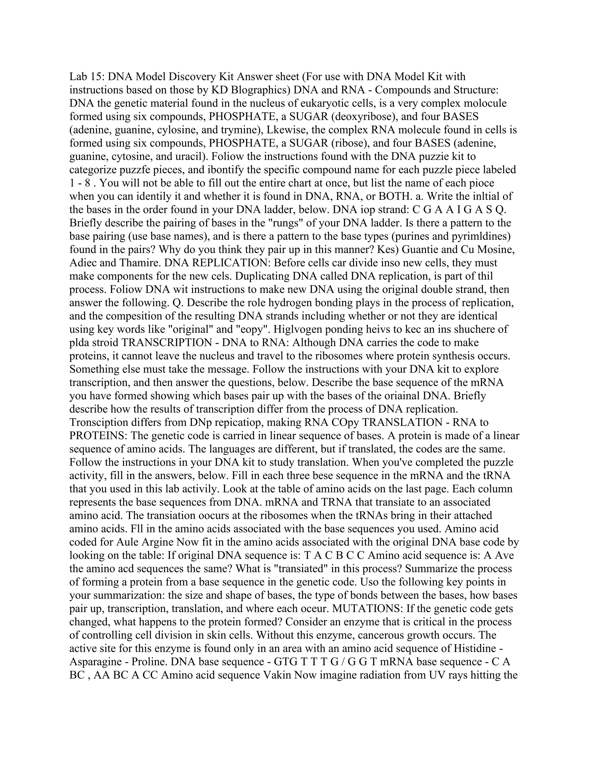 Lab 15- DNA Model Discovery Kit Answer sheet (For use with DNA Model K.pdf