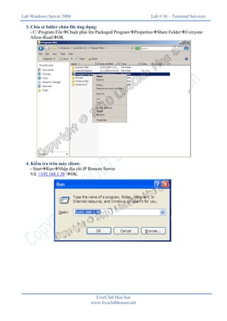 Lab 16 terminal services | PDF