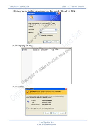 Lab 16 terminal services | PDF