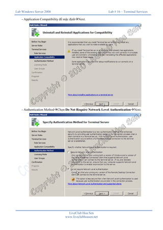 Lab 16 terminal services | PDF