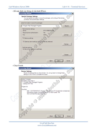 Lab 16 terminal services | PDF