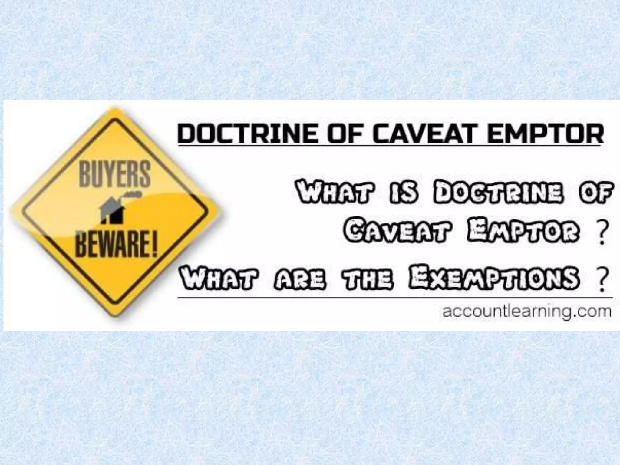 Caveat Emptor | PPT