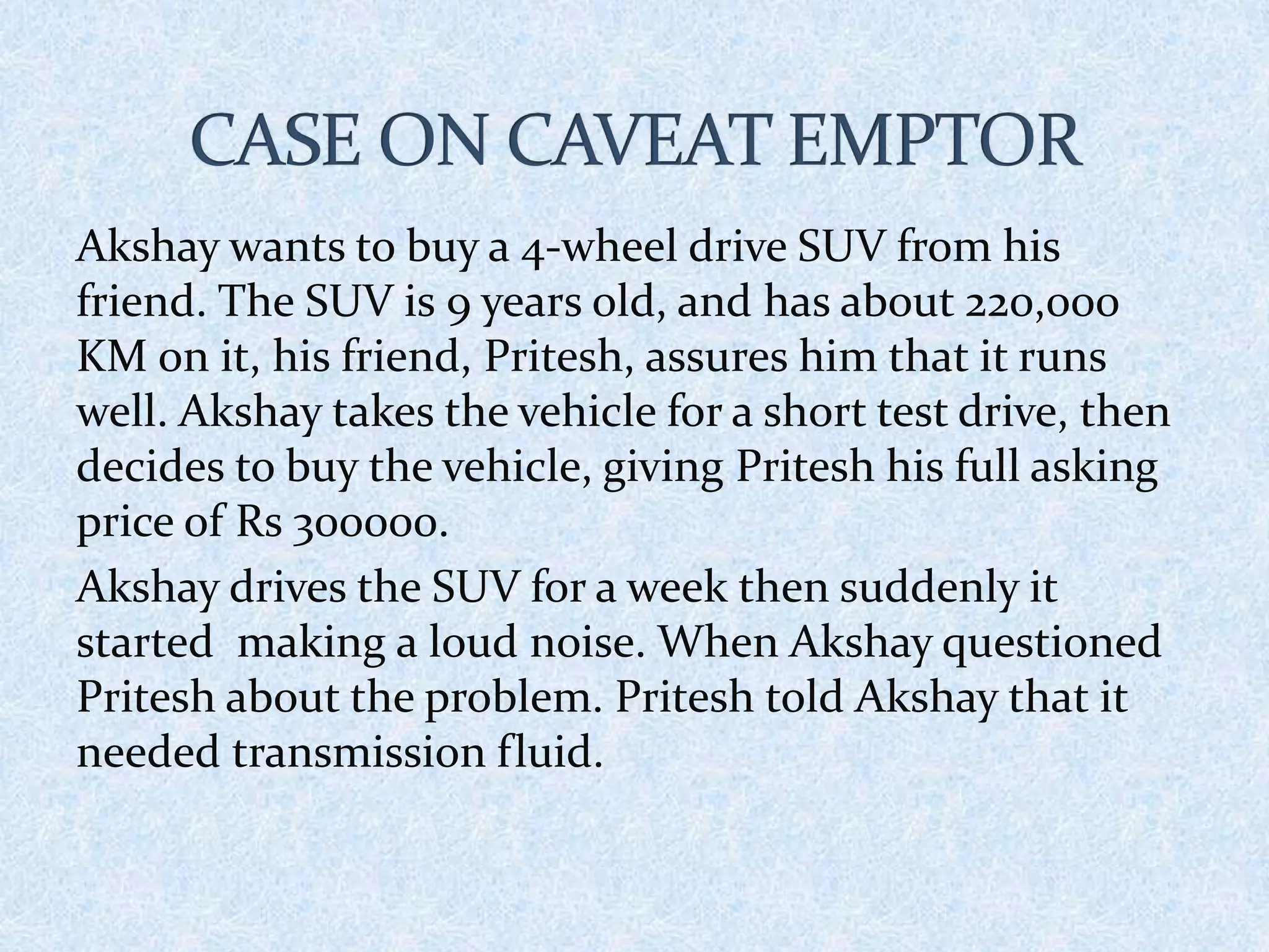 Caveat Emptor | PPT