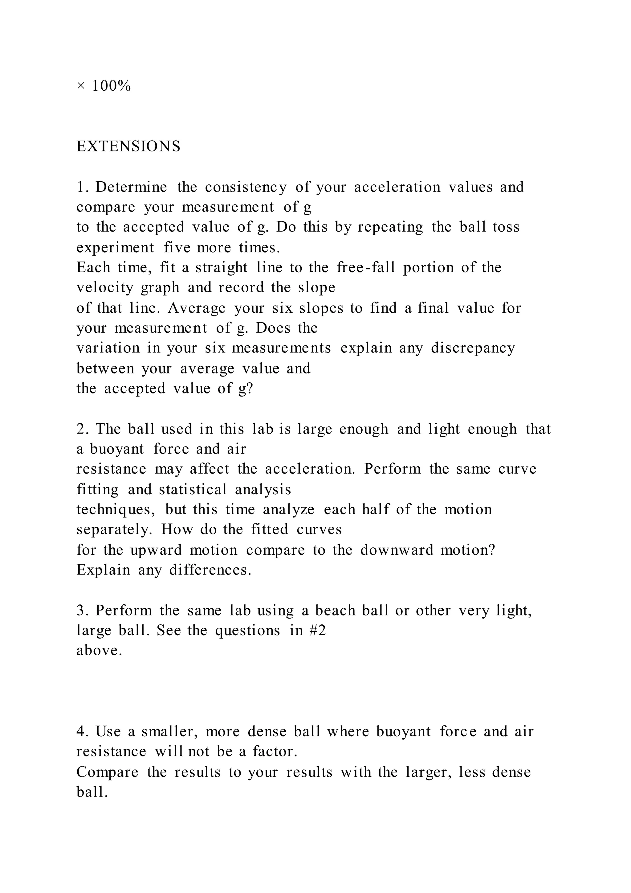 Lab 1 ball toss data analysis (physics with vernier experimen | DOCX