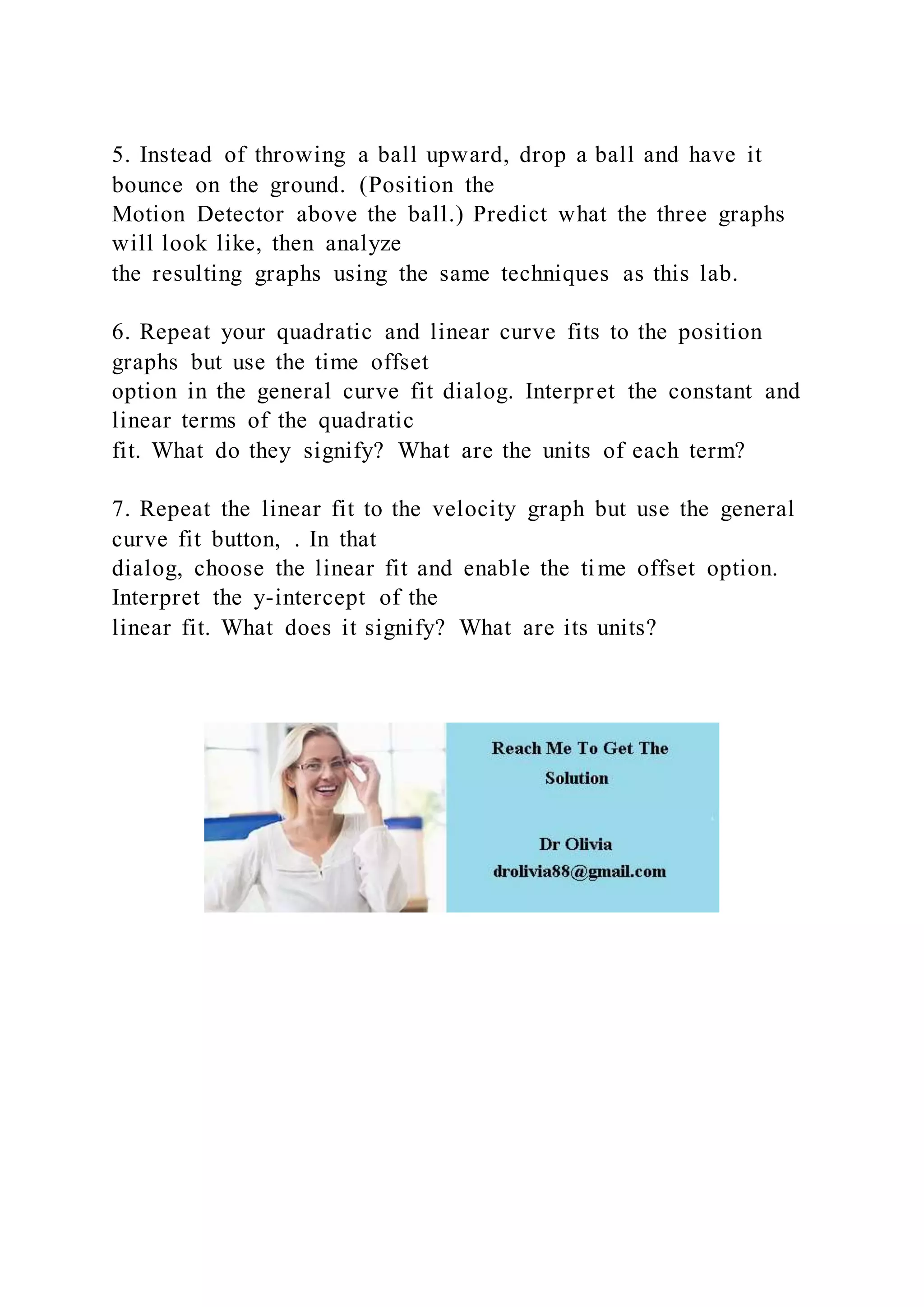 Lab 1 ball toss data analysis (physics with vernier experimen | DOCX