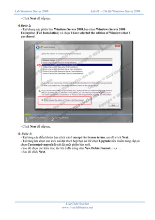 Lab 1 Cﾃ I ﾄ黛ｺｷt Windows Server 2008 Pdf