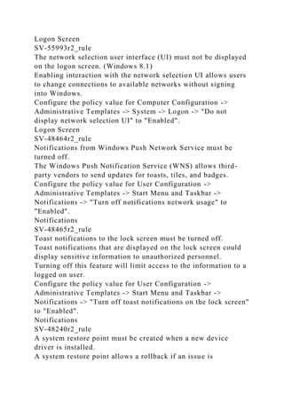 Lab #1 Develop System Administration Procedures for Windows 8.1 Sec.docx