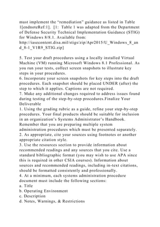 Lab #1 Develop System Administration Procedures for Windows 8.1 Sec.docx