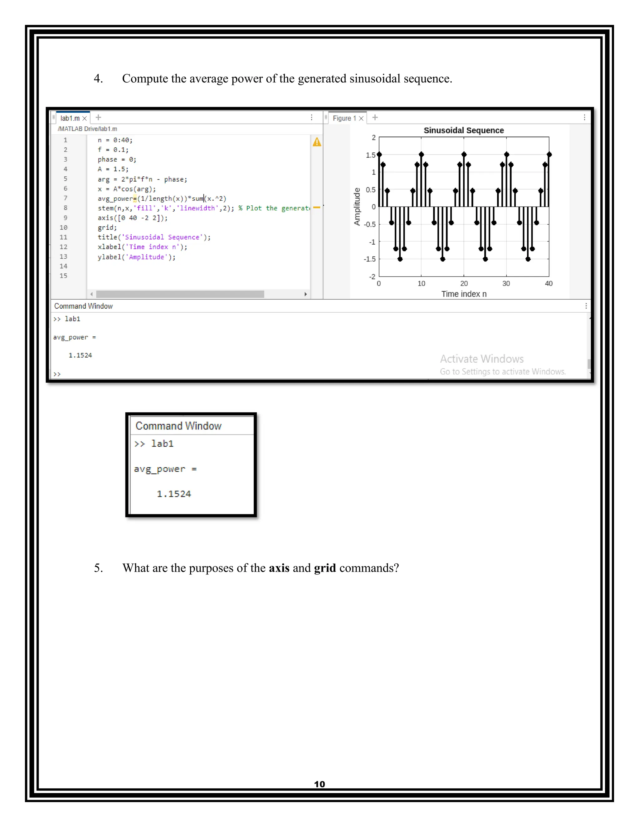 Lab 1 digital signal processing in matlab | PDF