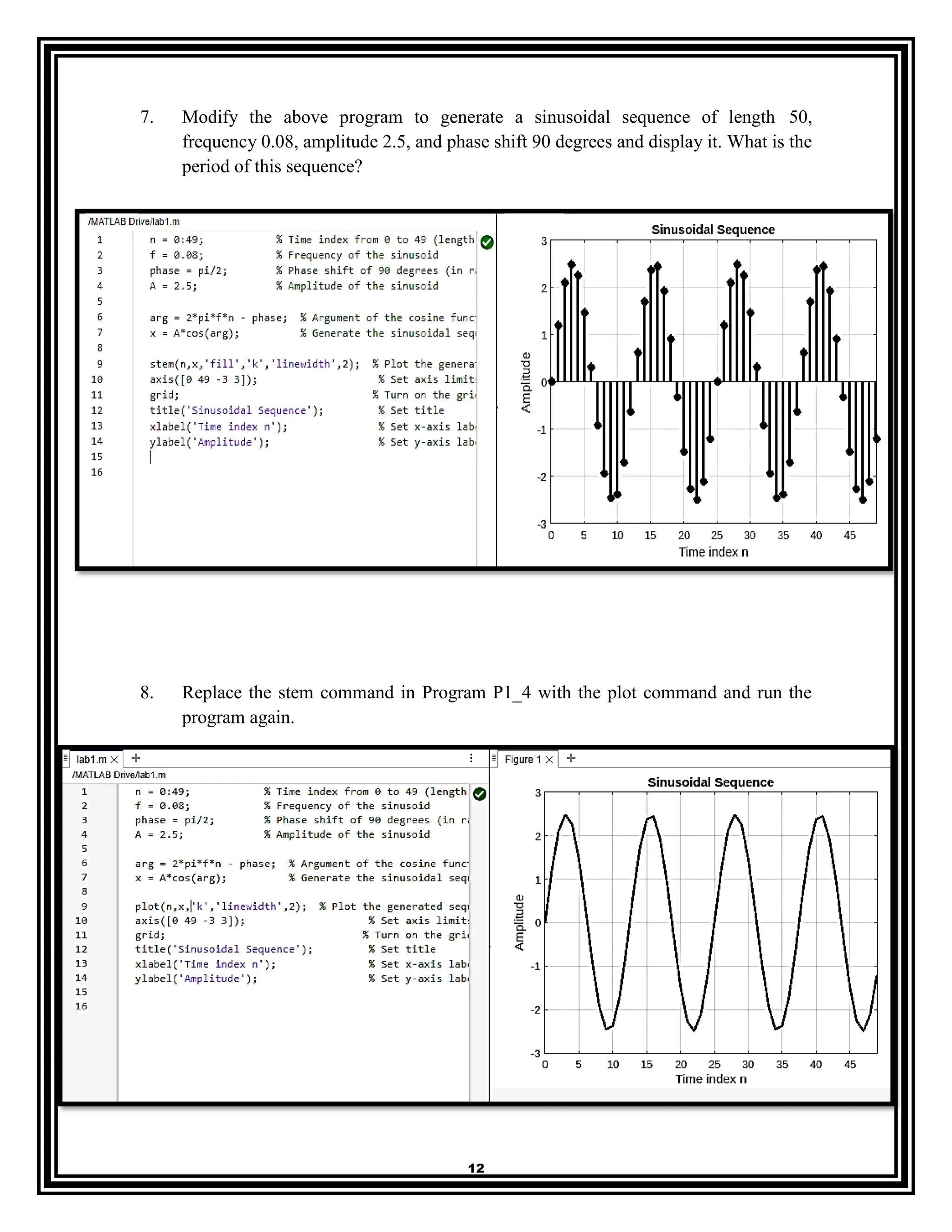 Lab 1 digital signal processing in matlab | PDF