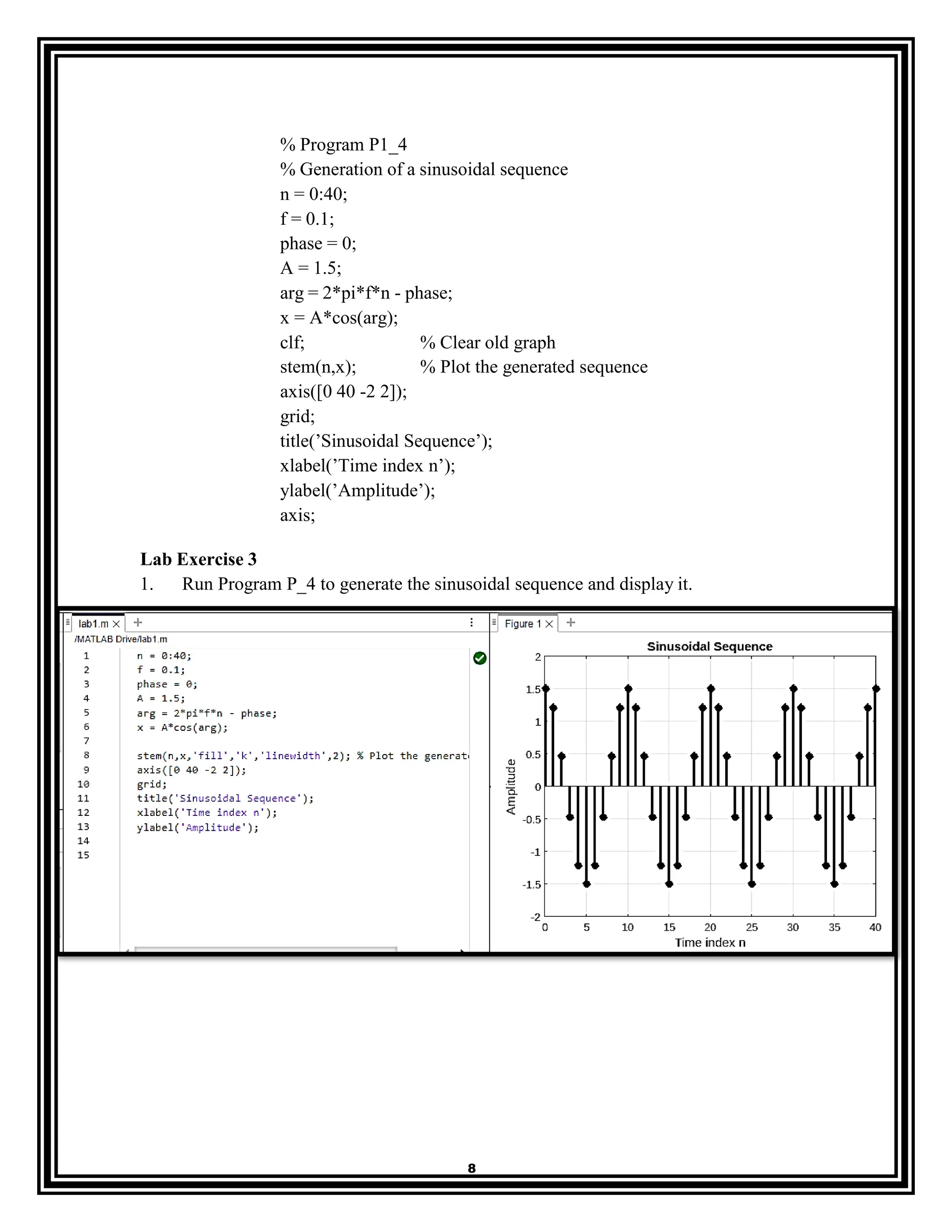Lab 1 digital signal processing in matlab | PDF