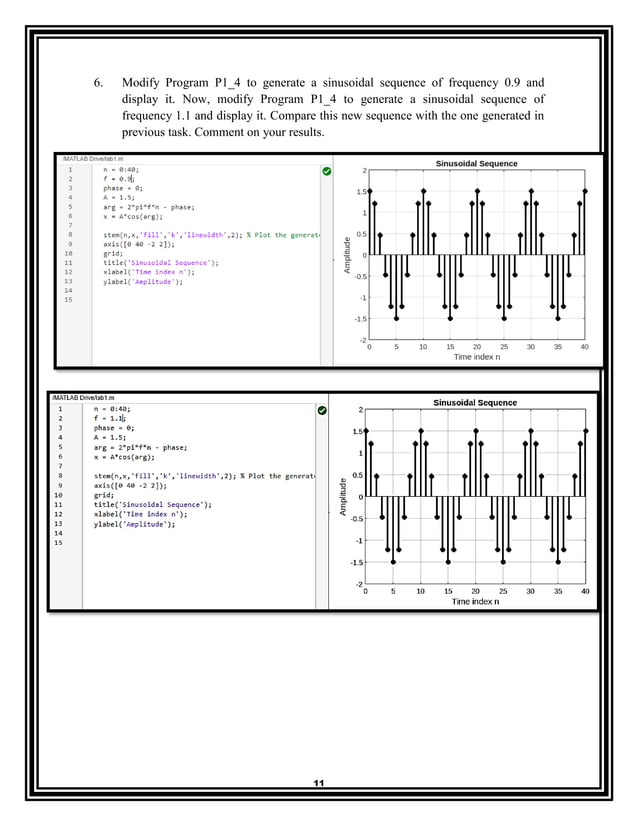 Lab 1 digital signal processing in matlab | PDF