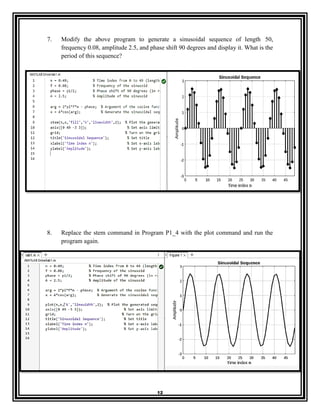 Lab 1 digital signal processing in matlab | PDF