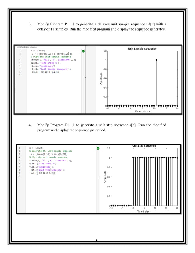 Lab 1 digital signal processing in matlab | PDF