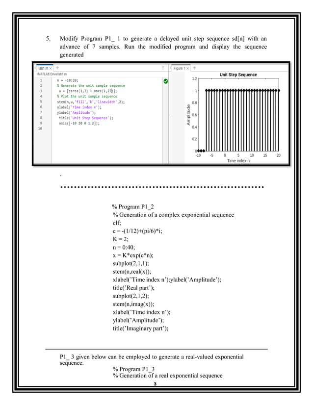 Lab 1 digital signal processing in matlab | PDF