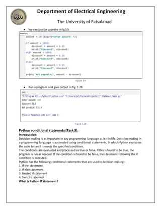 Lab (1) installation of python | PDF
