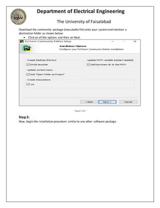 Lab (1) installation of python | PDF