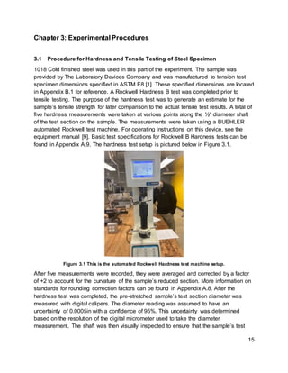 1018 Steel and PLA Tensile Test and Hardness Report | DOCX