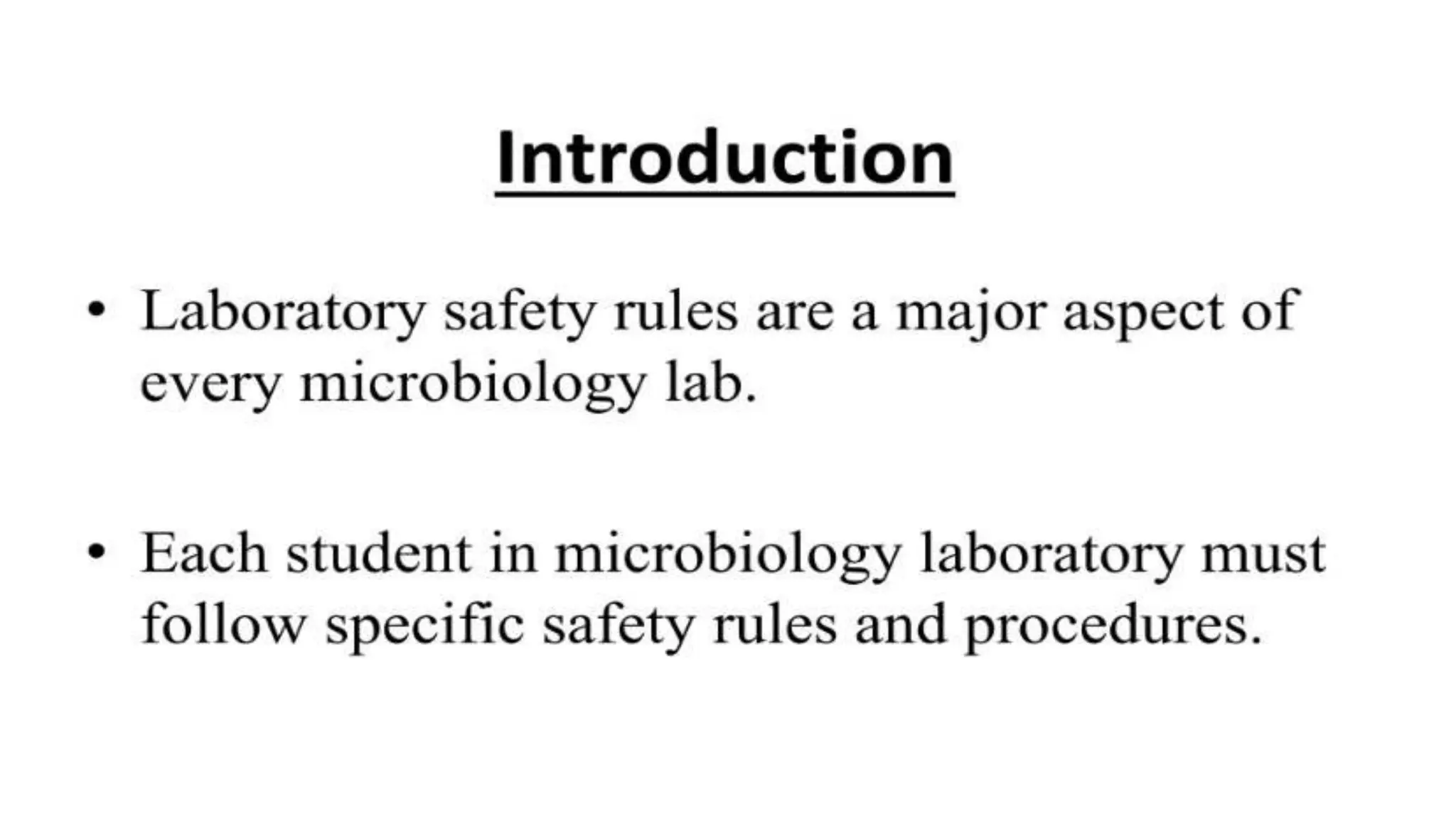 GBSN - Microbiology (Lab 1) Microbiology Lab Safety Procedures | PPT