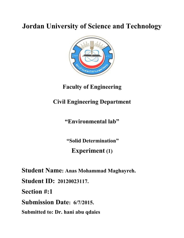Lab 1 solid determination | PDF | Home Appliances | Home & Garden