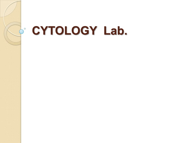 Lab 1st year cytology | PPTX