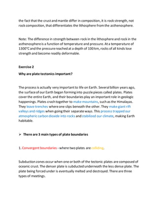 Chemical and Physical Properties of Earth's Layers and the Tectonic ...