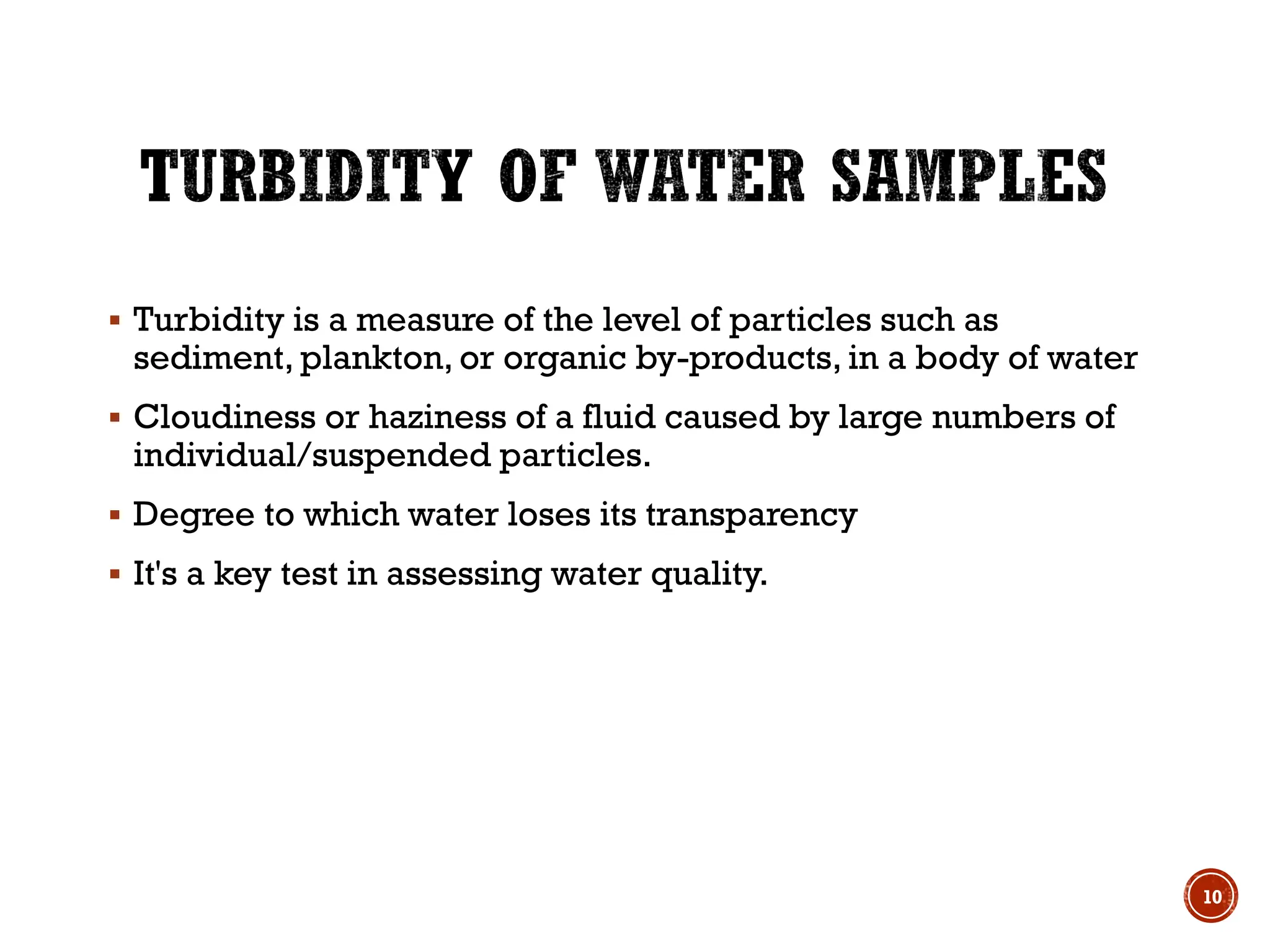 Lab report Lab report ph and turbidity 1 | PDF