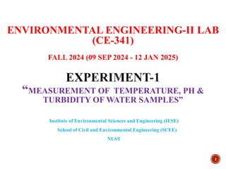 Lab report Lab report ph and turbidity 1 | PDF