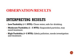 Lab report Lab report ph and turbidity 1 | PDF