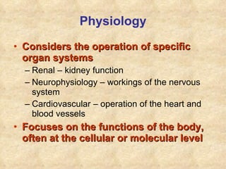 Lab 1 the human body | PPT