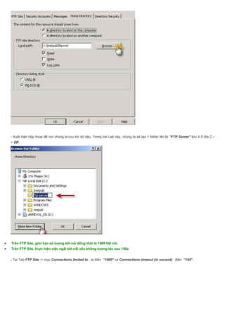 Lab 1 xay dung ftp server | PDF