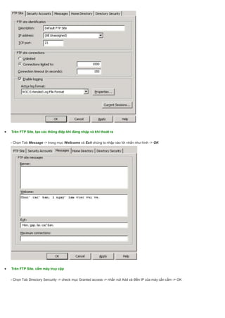 Lab 1 xay dung ftp server | PDF