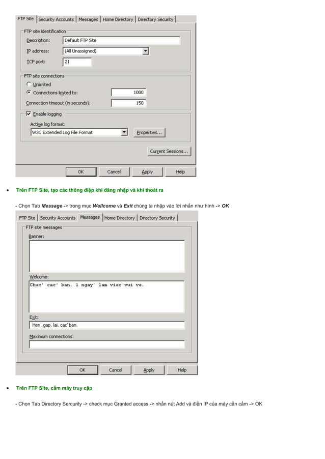Lab 1 xay dung ftp server | PDF
