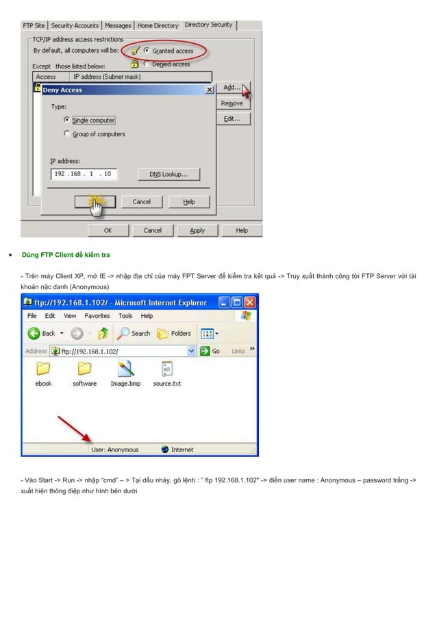 Lab 1 xay dung ftp server | PDF