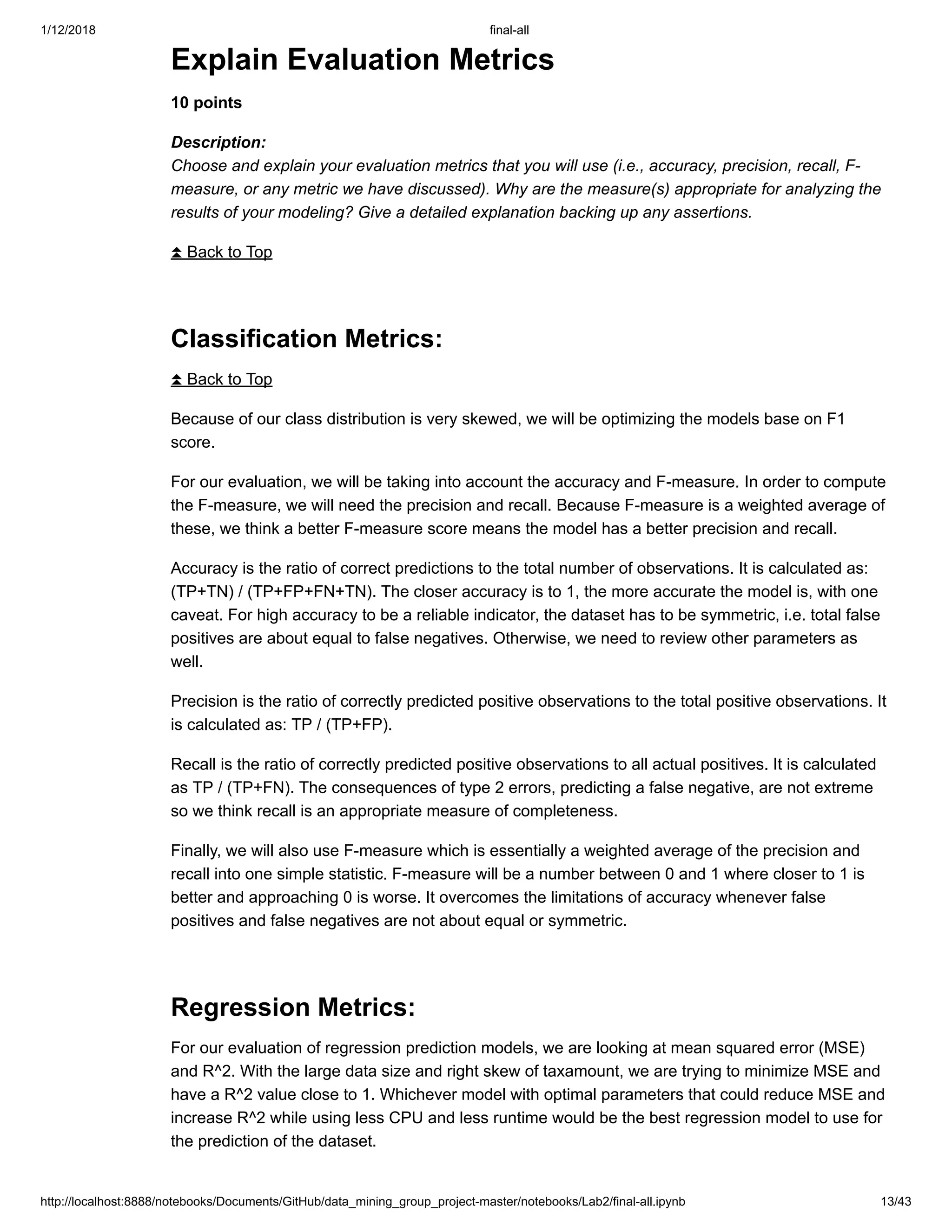 Lab 2: Classification and Regression Prediction Models, training and ...