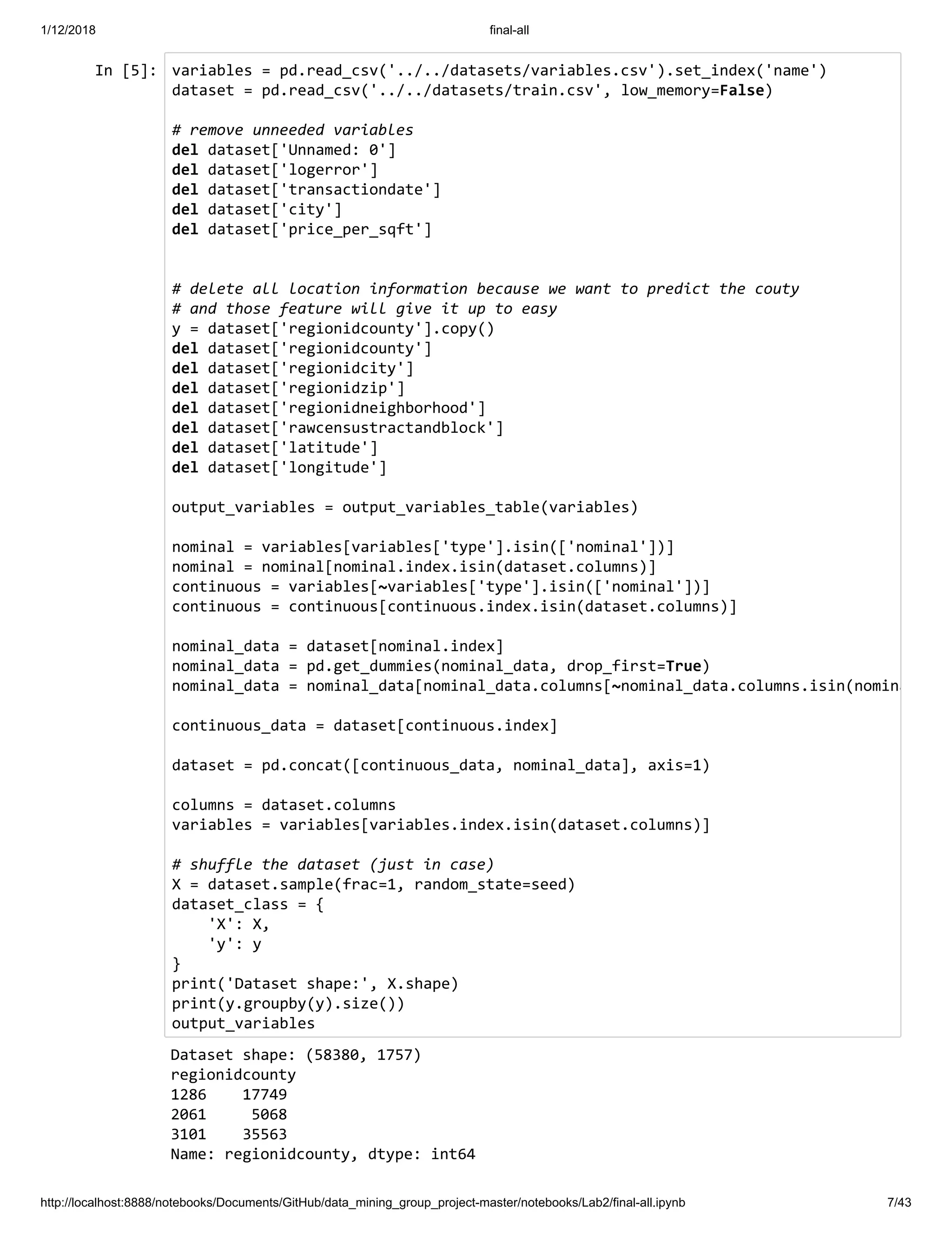 Lab 2: Classification and Regression Prediction Models, training and ...
