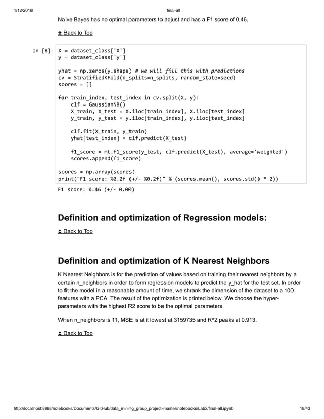 Lab 2: Classification and Regression Prediction Models, training and ...