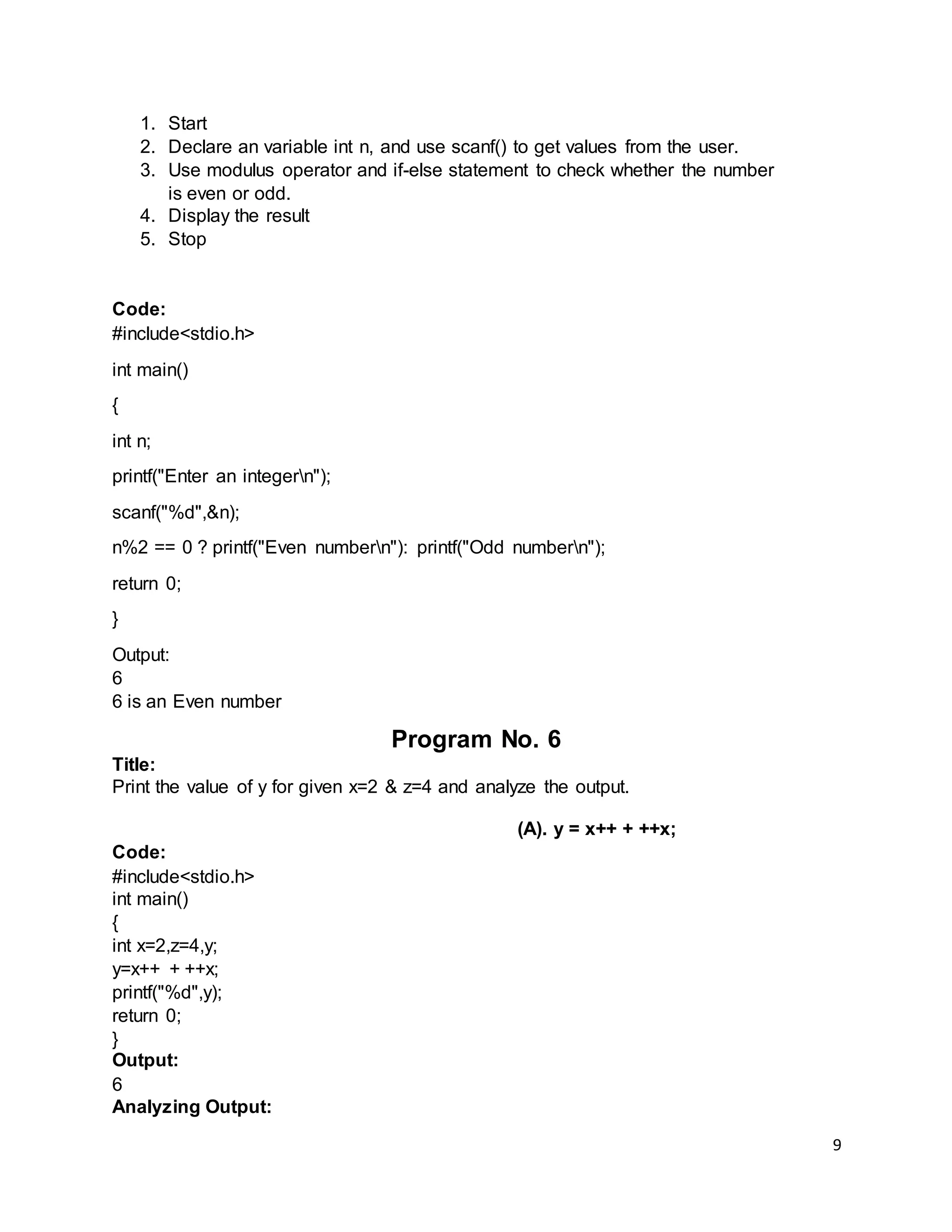 C Programming Lab 2 Pdf