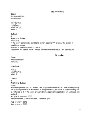 C programming Lab 2 | DOCX
