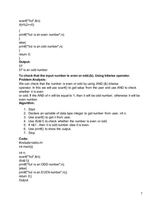 C programming Lab 2 | DOCX