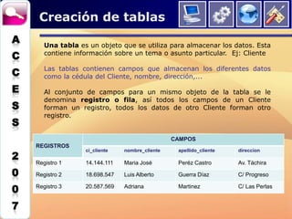 Lab 2.entorno de access presentacion | PDF
