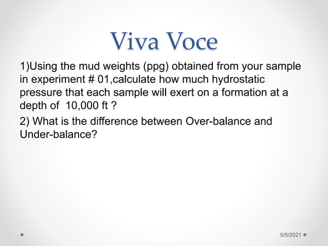Lab 2 preparation of drilling mud of desired density. | PPTX | Geology ...