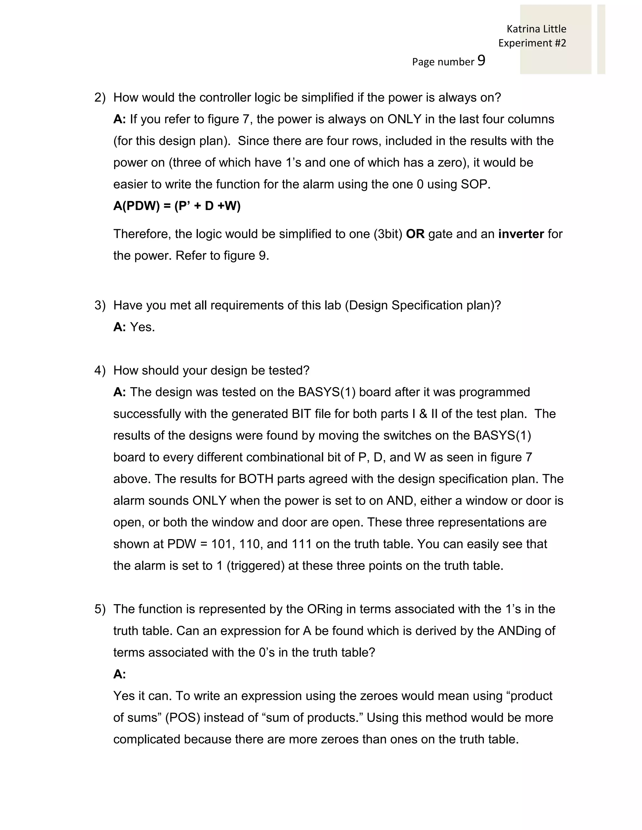 Lab 2-Simple Combinational Logic | PDF