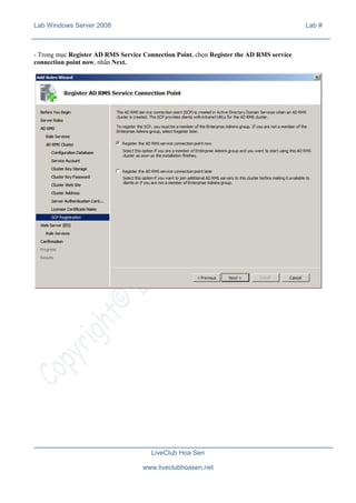Lab 20 active directory right managment services (ad rms) | PDF