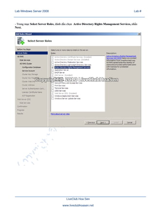 Lab 20 active directory right managment services (ad rms) | PDF