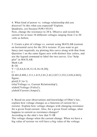 LAB 21. Create a plot of voltage vs. current using MATLAB (cur.docx