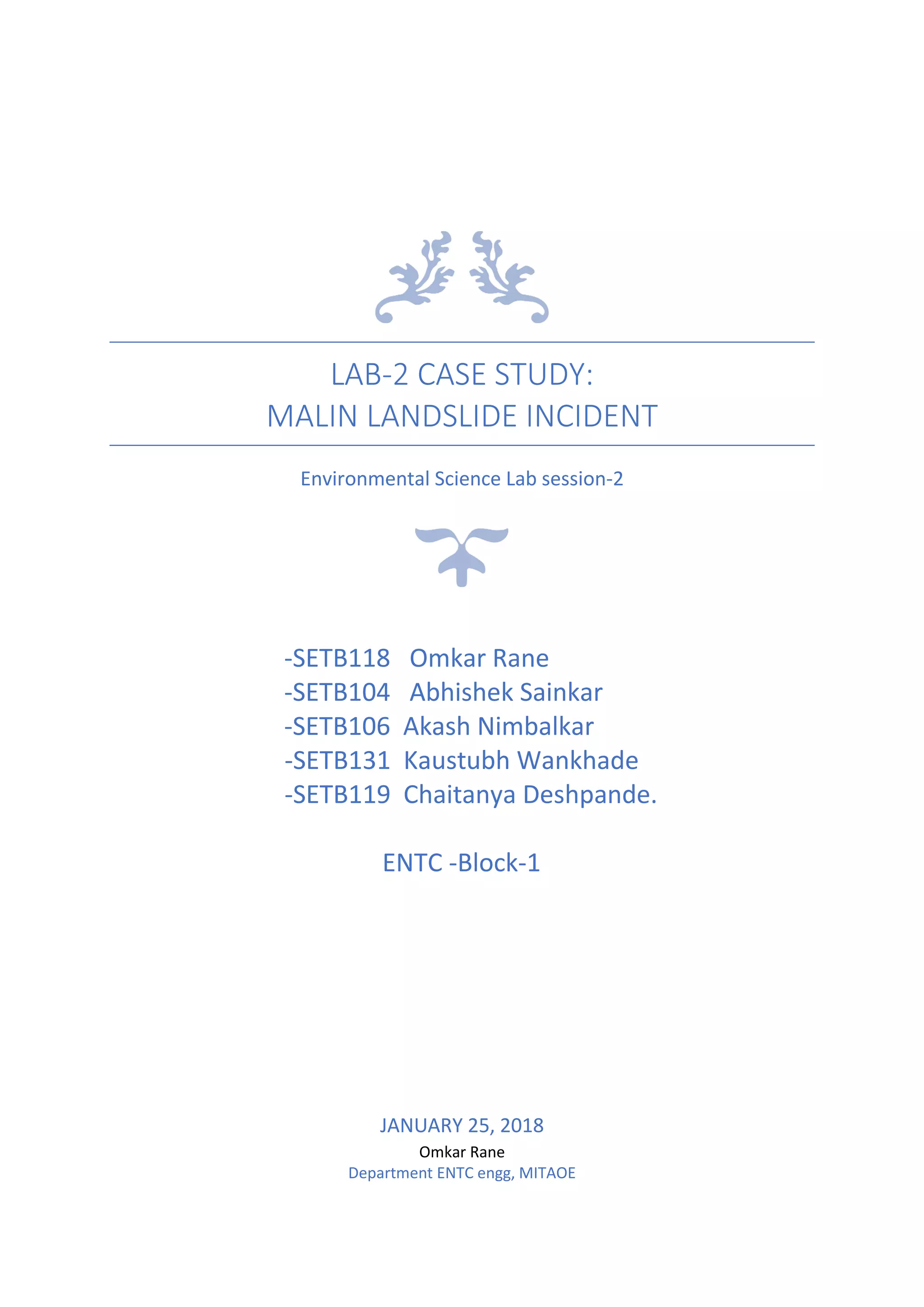 Malin Landslide case study | PDF