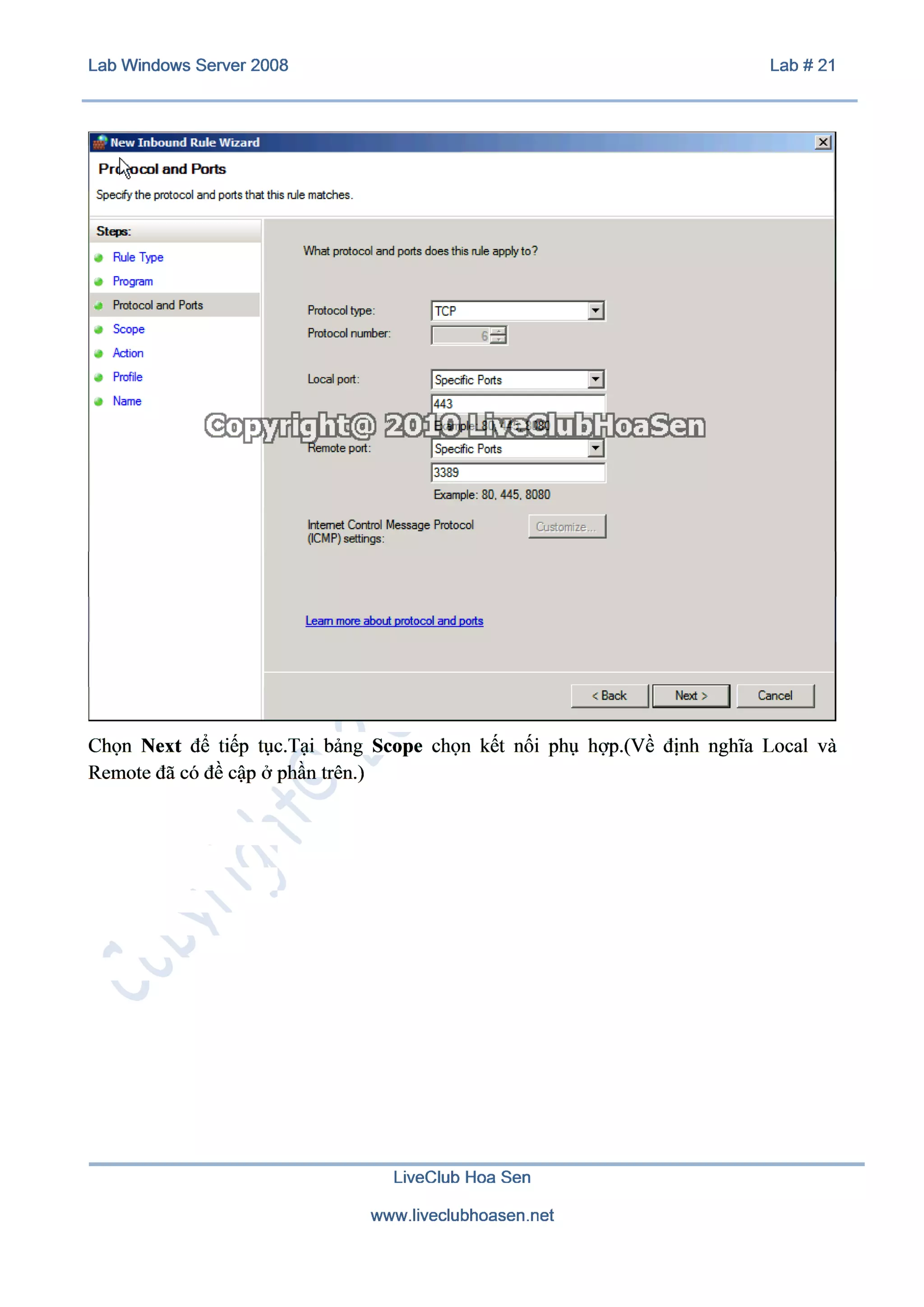 Lab 21 windows firewall with advanced security | PDF