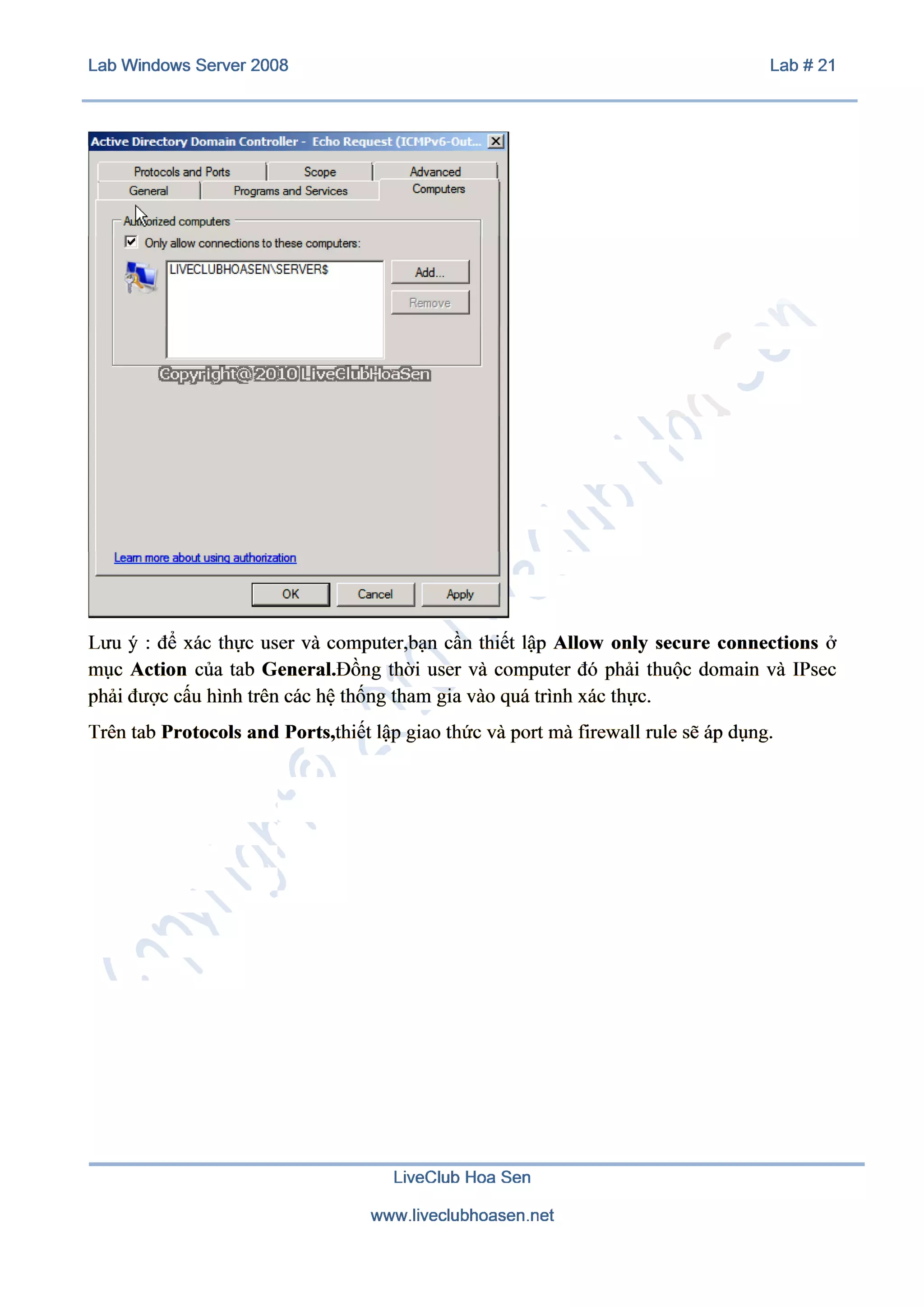 Lab 21 windows firewall with advanced security | PDF