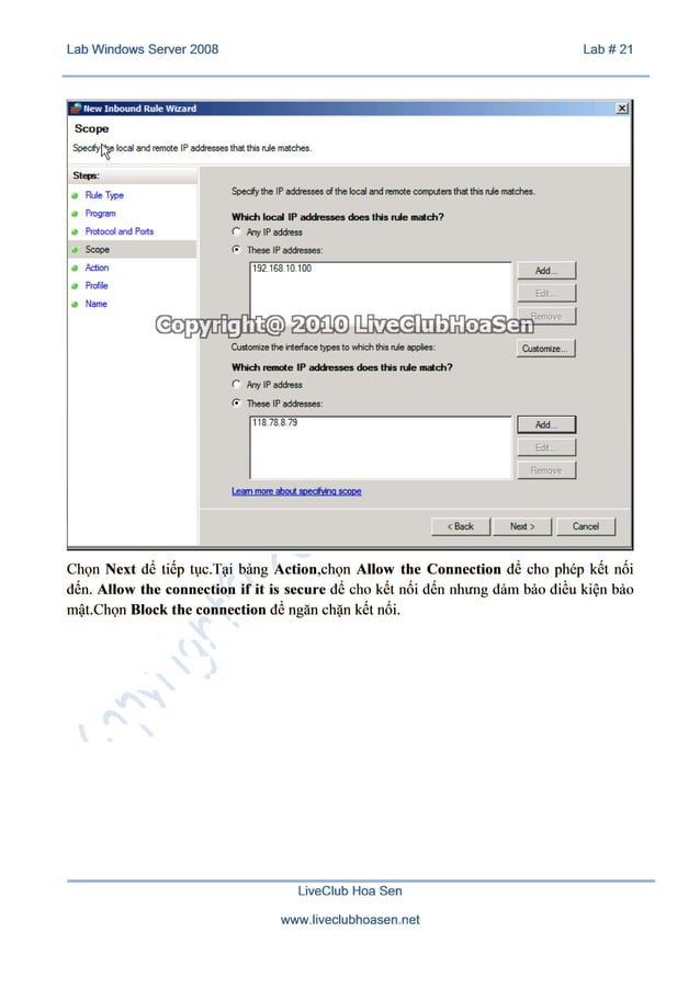 Lab 21 windows firewall with advanced security | PDF